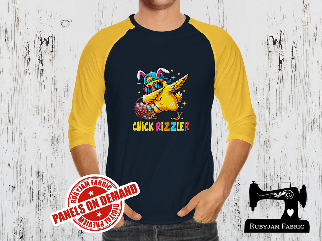 Easter Chicken Chick Rizzler - NAVY BLUE - Panels On Demand – Rubyjam ...