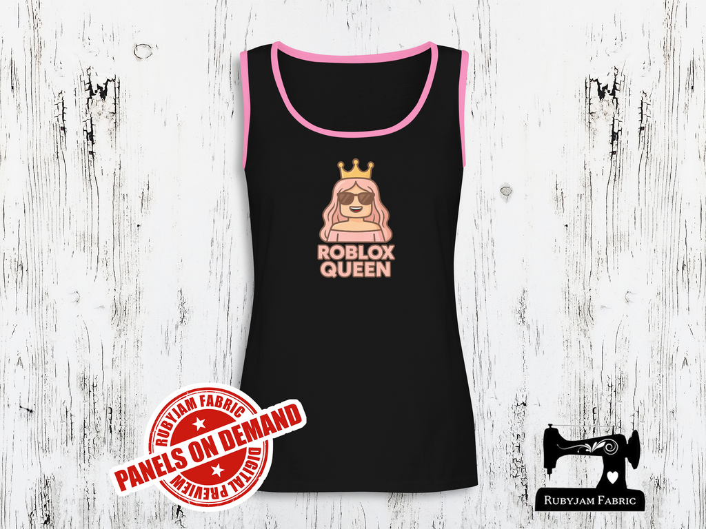 Block Queen - BLACK - Panels On Demand – Rubyjam Fabric