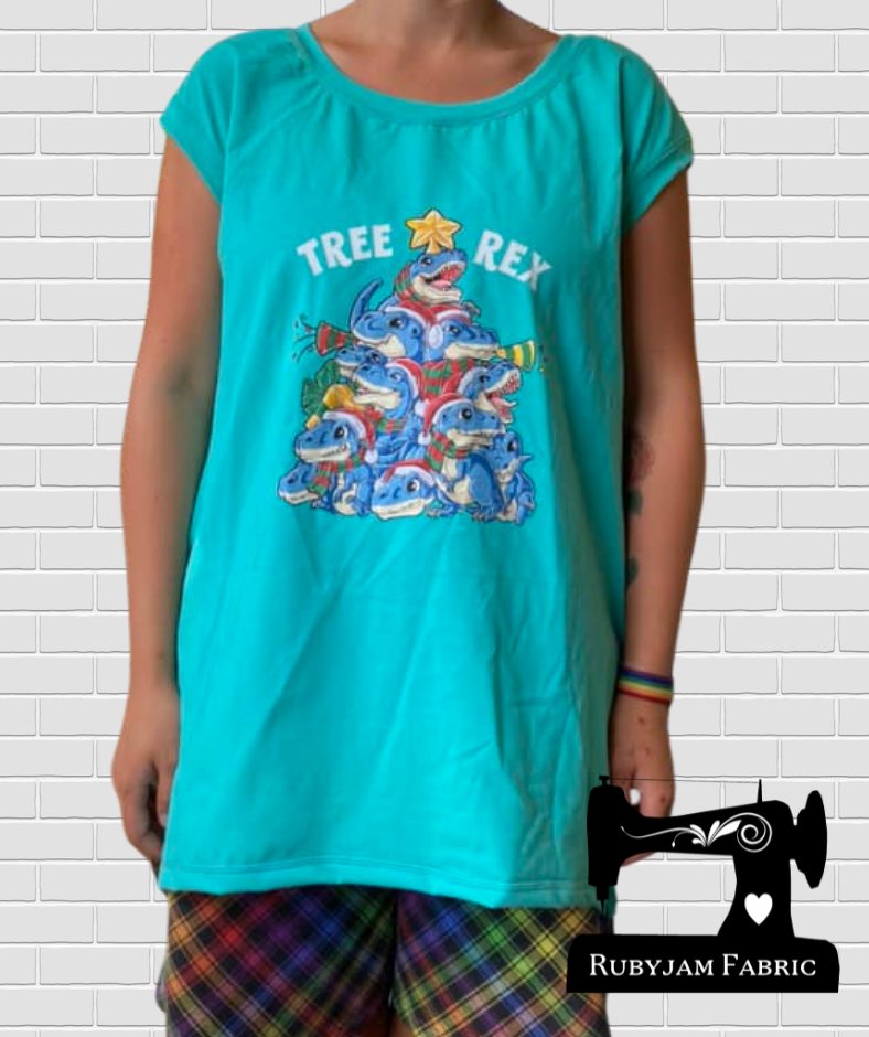 Tree Rex - MINT GREEN - Panels On Demand – Rubyjam Fabric