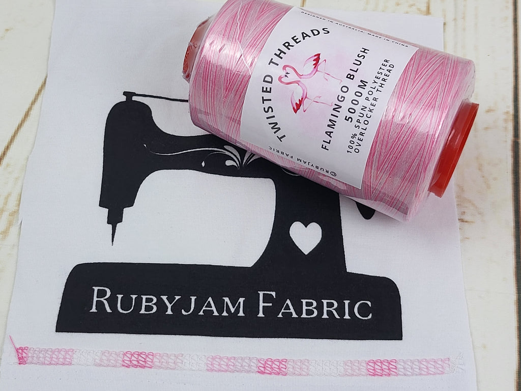 Flamingo Blush - Twisted Threads - 5000M Variegated Overlocker Thread ...