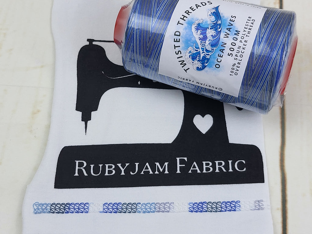 Ocean Waves - Twisted Threads - 5000M Variegated Overlocker Thread ...