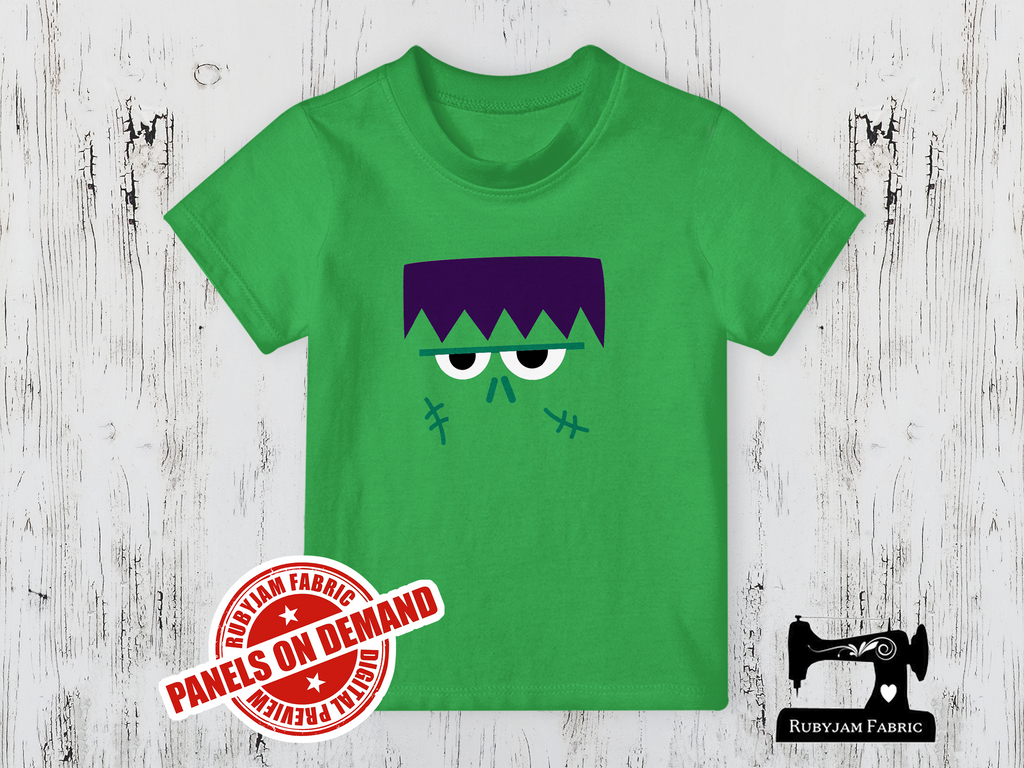 Frankenstein Monster - LIME GREEN - Panels On Demand – Rubyjam Fabric